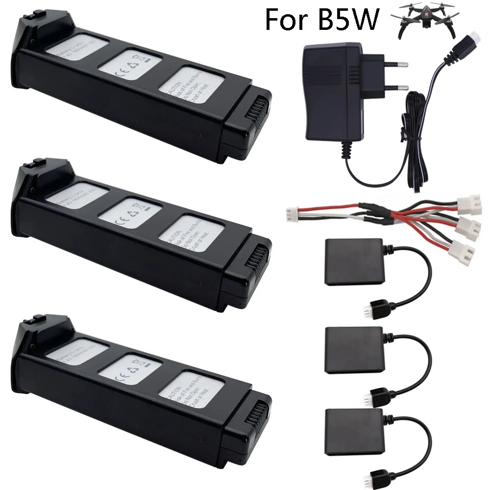 Bateria para mjx r/c bugs 5w b5w rc helicóptero com carregador 7.4v ...
