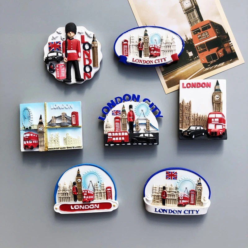 Country Fridge Magnets Uk London Building Fridge Magnet Sticker World ...