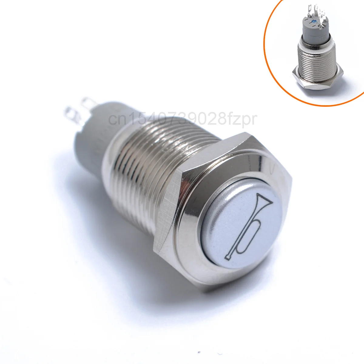 Auto Parts Button Reset Switch 16mm Horn Pattern Radium Carving 12V ...