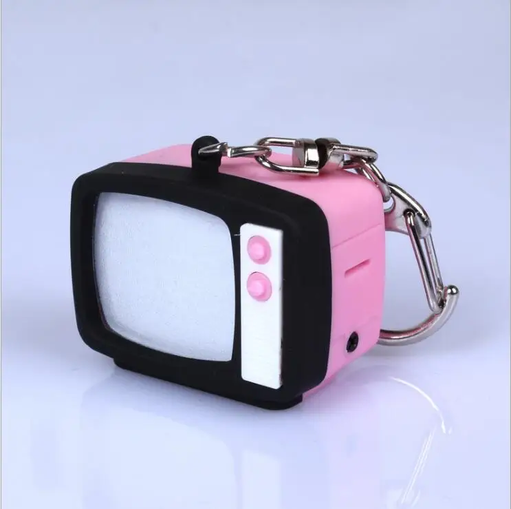 Creative Retro Television Keychain Led Keychain Flashlight Sound ...