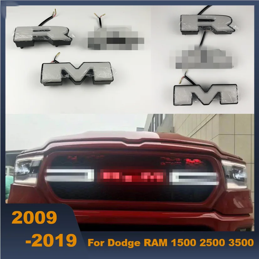 Car Front Grill LED Light Car LED Letters RAM Logo Letters For Dodge ...