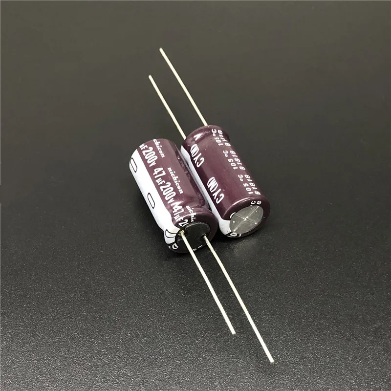 10pcs/100pcs 47uF 200V NICHICON CY Series 10x20mm High Ripple Current ...