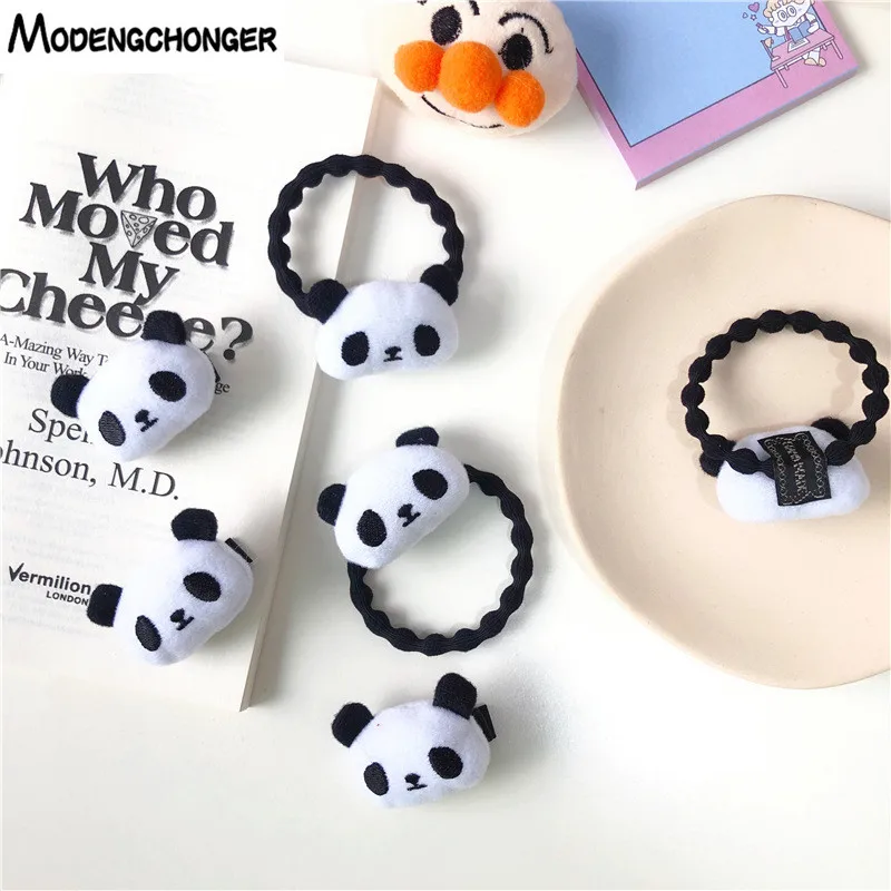 Rubber Hair Accessories | Hair Rubber Panda Girl | Panda Elastic Band ...