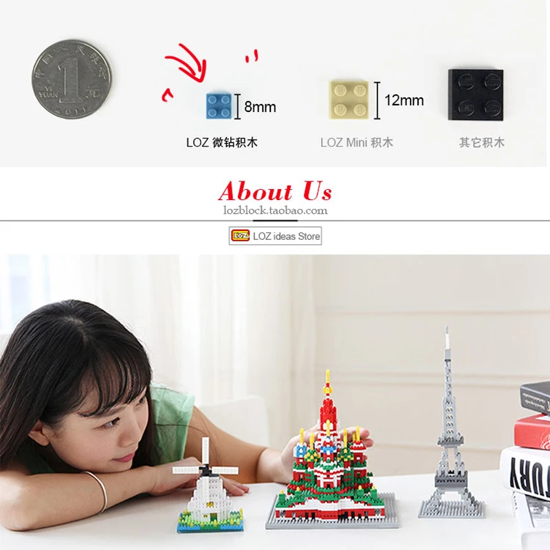 LOZ Micro-drill Building Block Mini-particle Micro-building Block ...