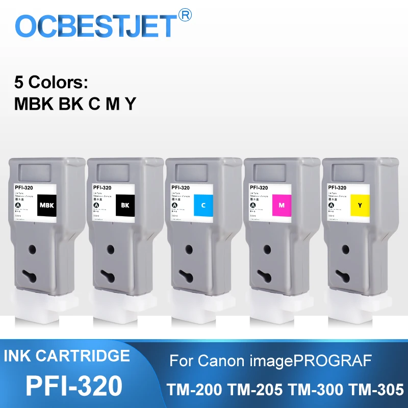 Pfi-320 Pfi320 300ml Compatible Ink Cartridge With Full Ink For Canon ...