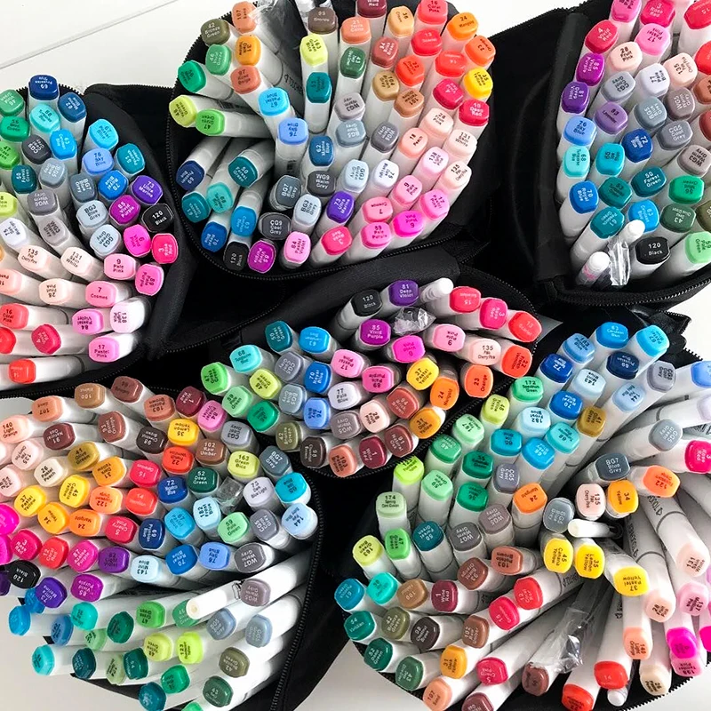 TOUCHNEW 30/40/60/80 Colors Art Markers Alcohol Based Markers Drawing ...