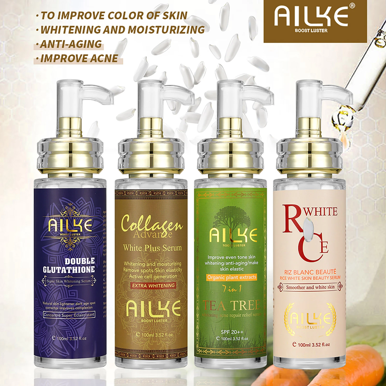 AILKE Face And Body Whitening Serum,Hydration Moisturizing, Dark Spots ...
