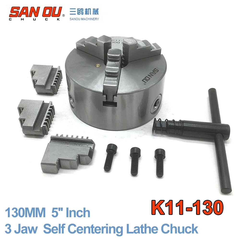 130mm-5-Inch-3-Jaw-Self-Centering-Lathe-Chuck-SANOU-K11-130-Metal ...