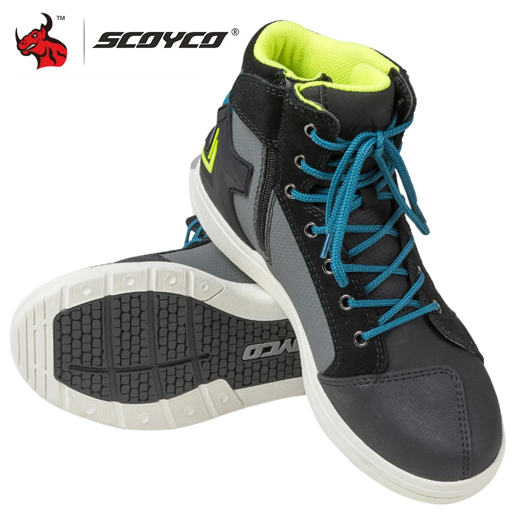 SCOYCO Motorcycle Boots Waterproof Moto Motocross Boots Men Microfiber ...