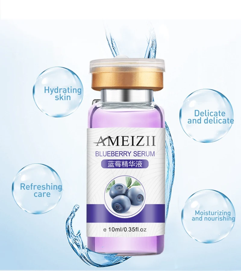 Blueberry Essence Lasting Moisturizing Facial Serum Pure Hyaluronic ...