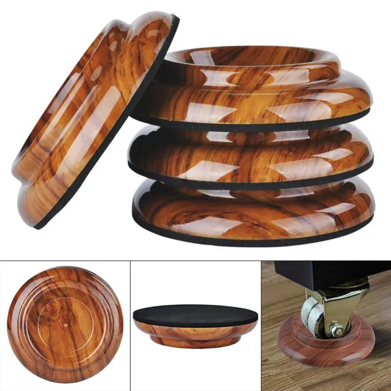 Piano Foot Pads 4pcs Piano Mats Foot Imitation Red Wood Grain ABS ...
