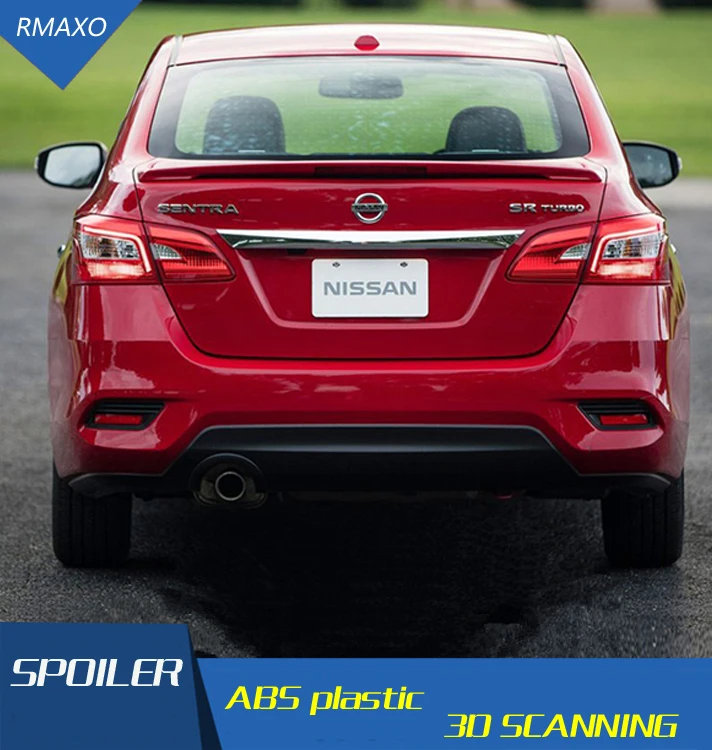 For Nissan Sentra Spoiler SR ABS Material Car Rear Wing Sentra Primer ...