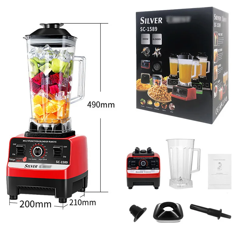 4500W-Juicer-Duty-Commercial-Blender-Heavy-Blenders-Electric-Mixer ...
