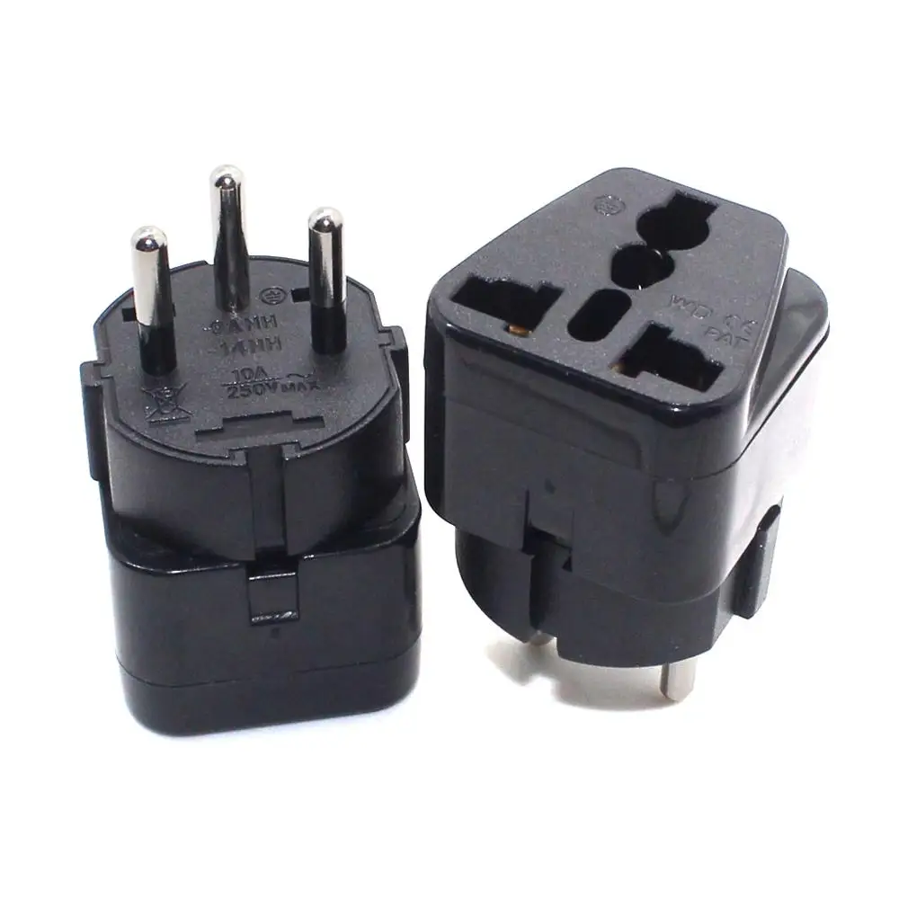 Black-copper-CE-Universal-Socket-Israel-Travel-Adapter-plug-EU-US-UK ...