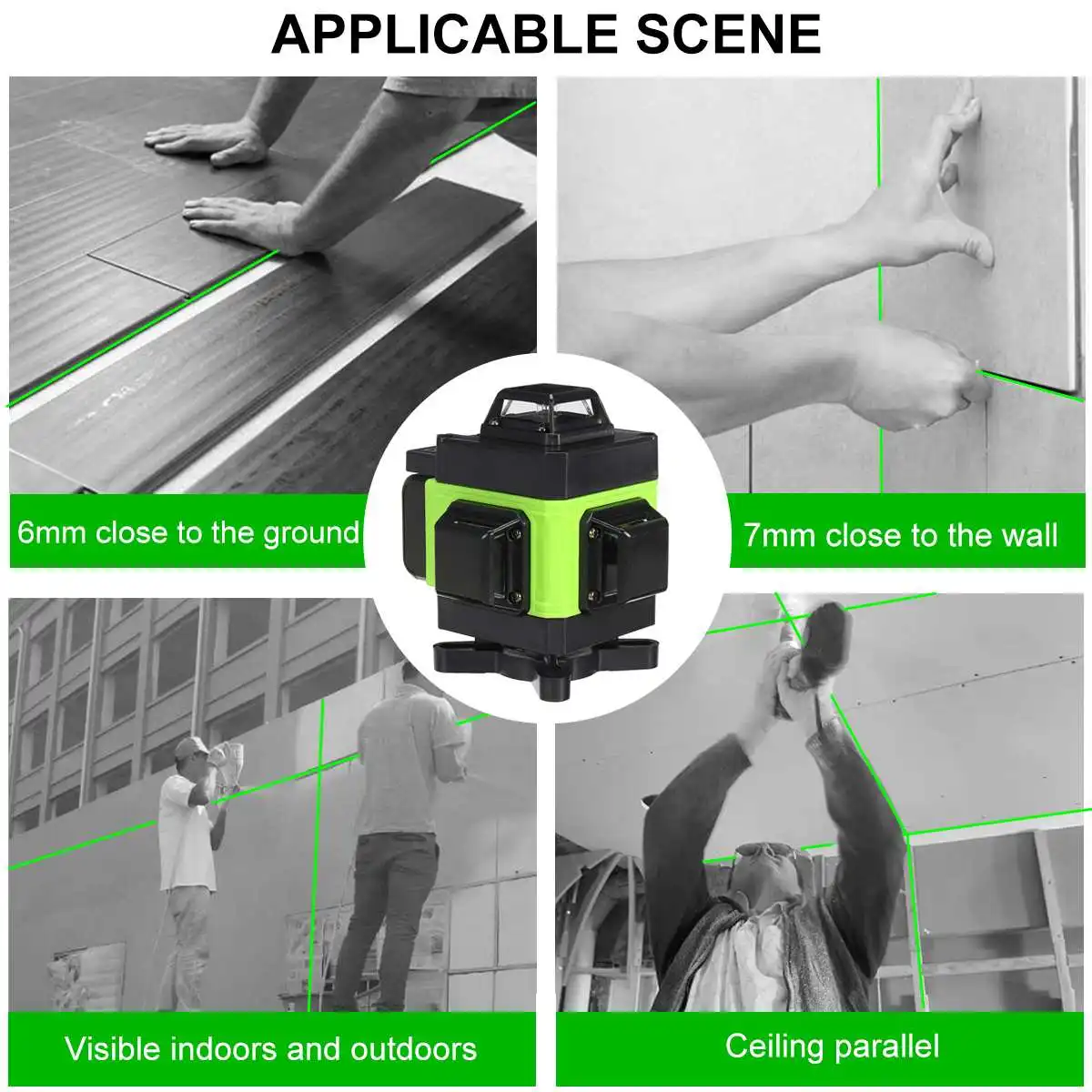 Laser Verde Nível 4d 16 Linhas Profissional Auto-nivelamento 360 ...
