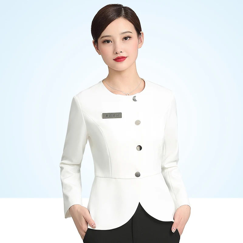Salon cosmetologist uniform female summer hotel front desk professional ...