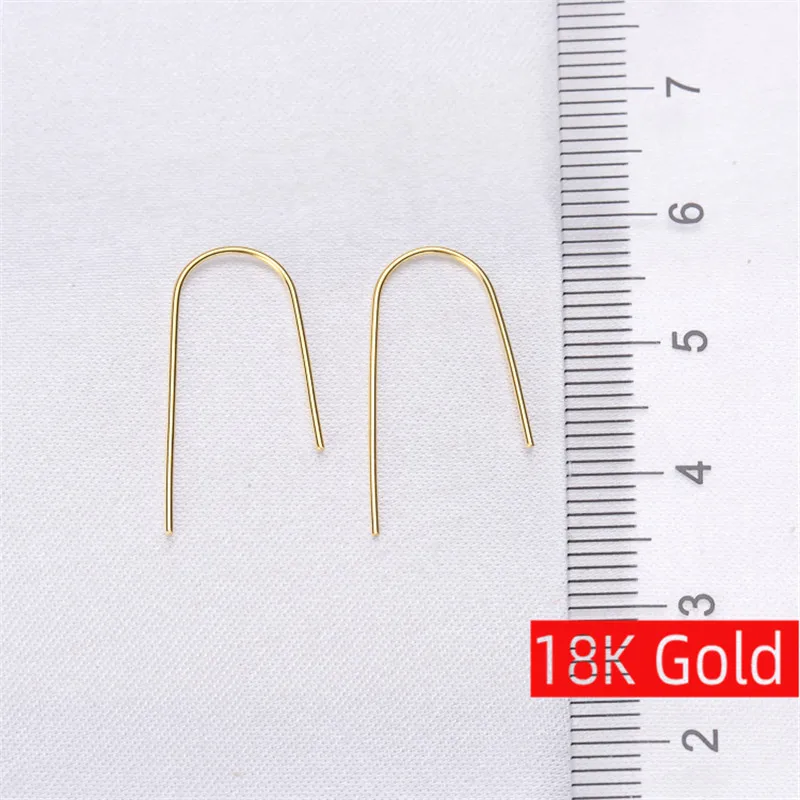 U모양 귀걸이 피팅 액세서리 이어 후크 걸쇠 DIY 18K 골드 진주 술 결과 구성 요소 도매 - 티몬
