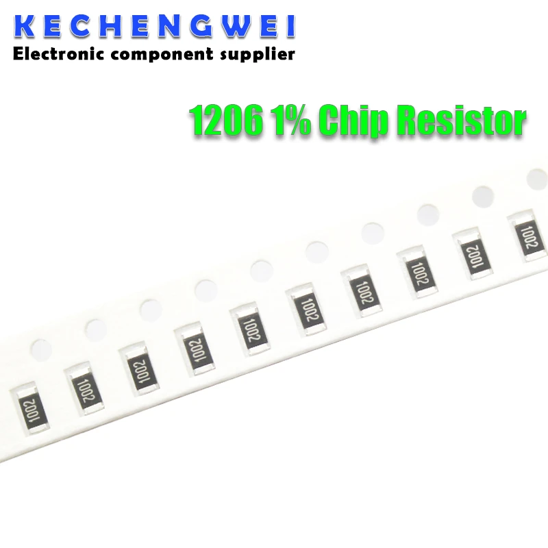 100pcs 1% 1206 SMD resistor 0R ~ 10M 1/4W 0 0.1 1 10 100 150 220 330 ...
