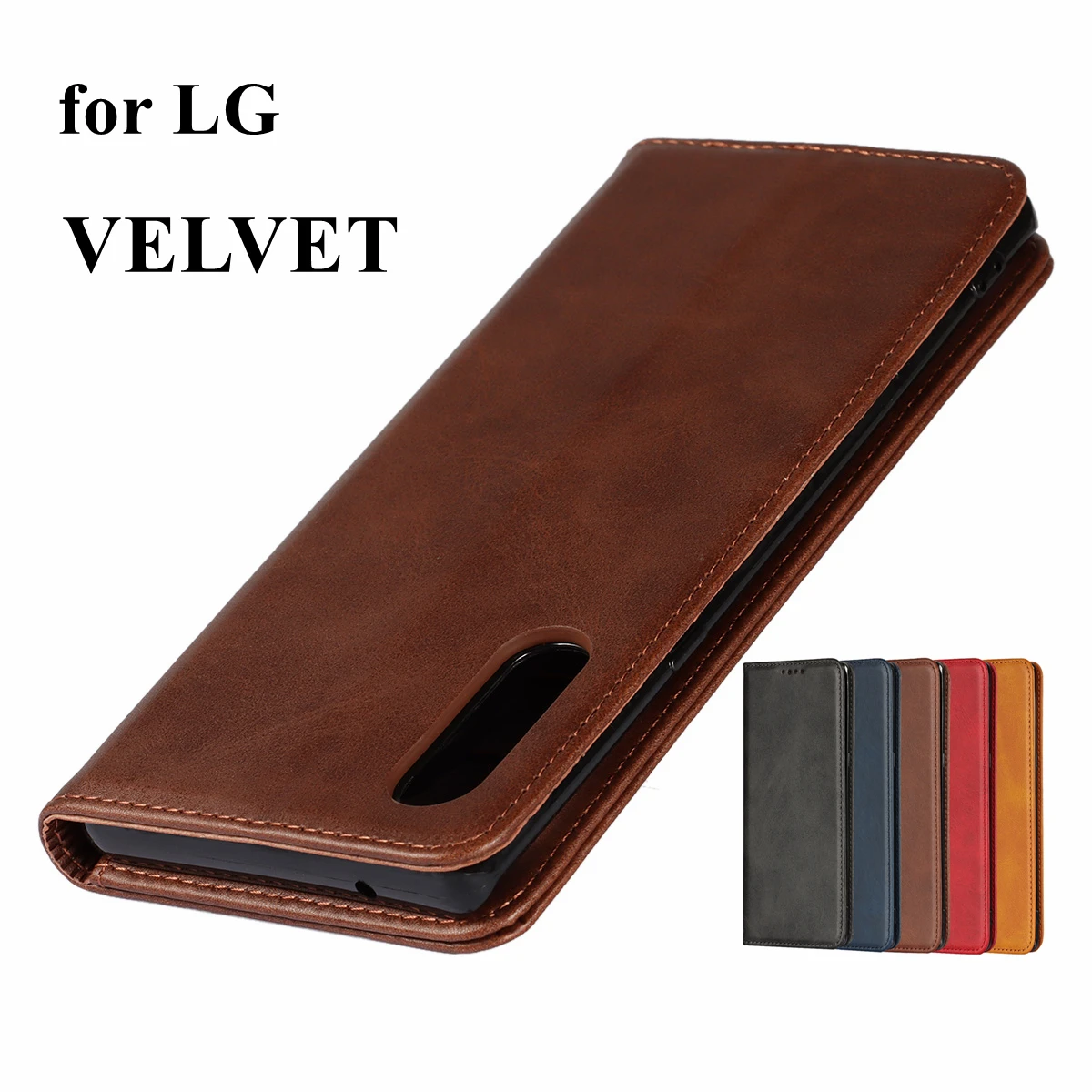 Leather-case-for-LG-VELVET-L-52A-4G-5G-Flip-case-card-holder-Holster ...