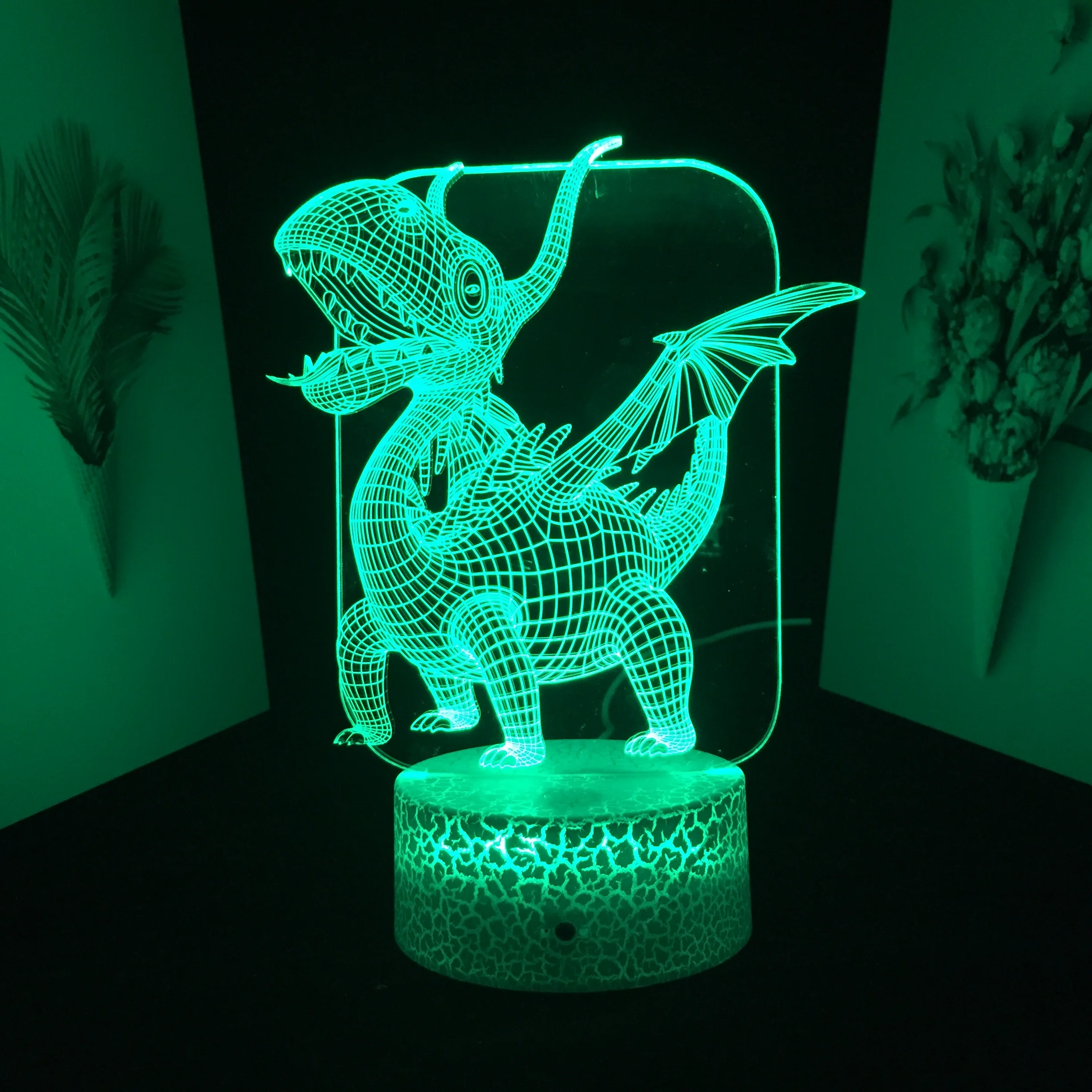 Dragon Acrylic Lamp for Cool Birthday Gift Light Bedroom Decoration ...