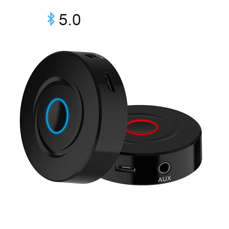 Bluetooth 5.0 Receiver Transmitter 2 In 1 Aux 3.5mm Stereo Audio Round ...