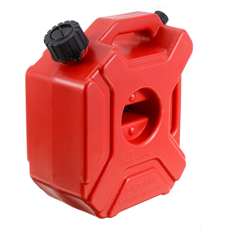 1pc Red Motorcycle 3L Portable Jerry Can Gas Plastic Auto Car Fuel Tank ...