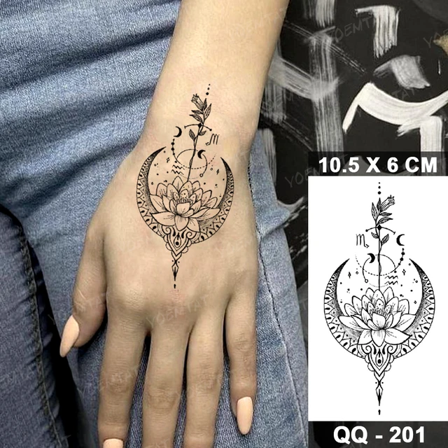 Small Lotus Henna Tattoo