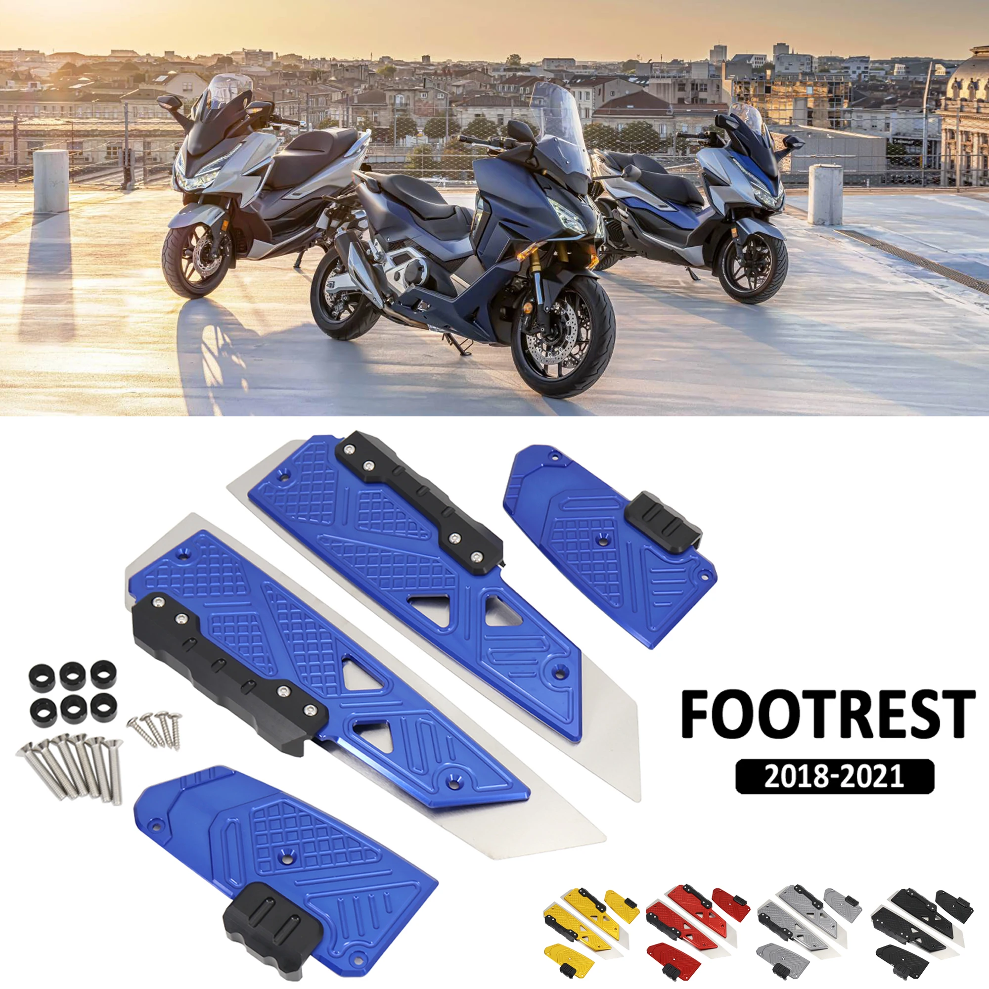 Motorcycle Front And Rear Footrest Footboard Step Foot Pegs Pedal 2021 ...