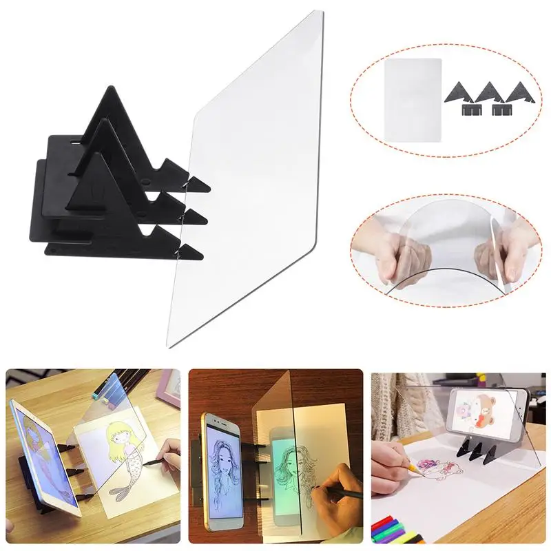 3 Type LED Light Stencil Board Light Box Tracing Drawing Board USB ...
