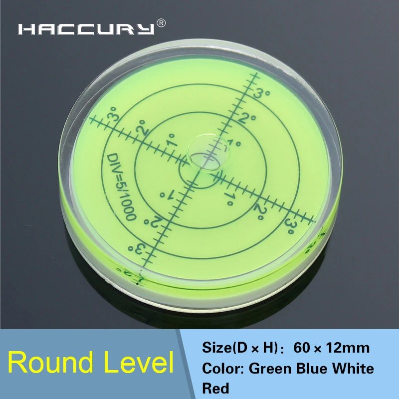 Haccury Precision Bubble Spirit Level Round Circular Bullseye Level Rv ...