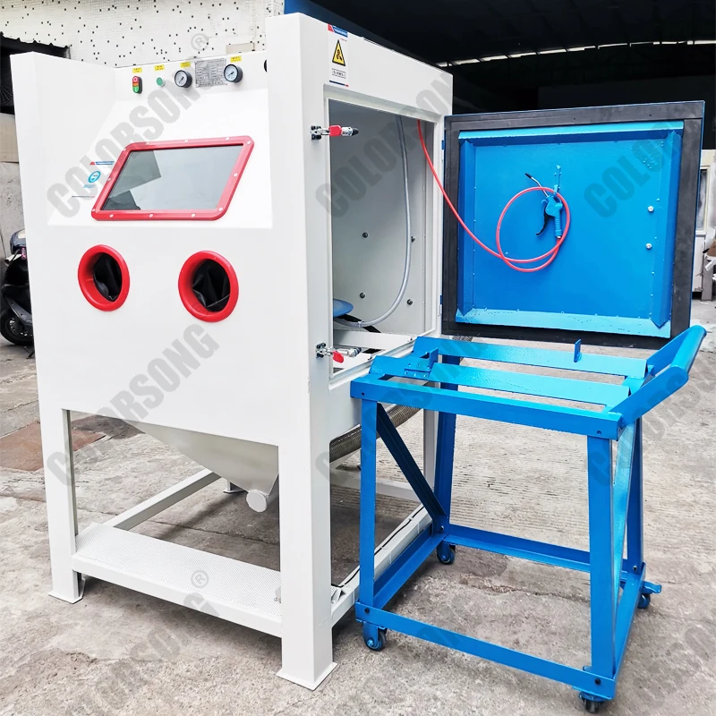 Turntable-Type-Abrasive-Blasting-Machine-High-Pressure-Sandblaster ...