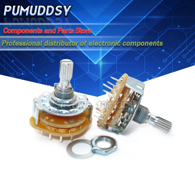 로타리 스위치 셀렉터 밴드 2 개, RS25 밴드 스위치 2P4T 2P5T 2P6T 3P3T 3P4T 마운트, 5 위치 노브 ...