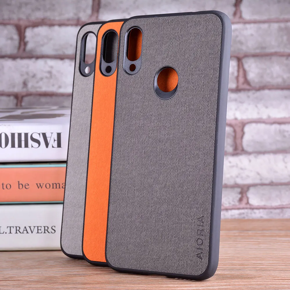 Case for Xiaomi Redmi note 7 pro coque Luxury textile Leather skin soft ...