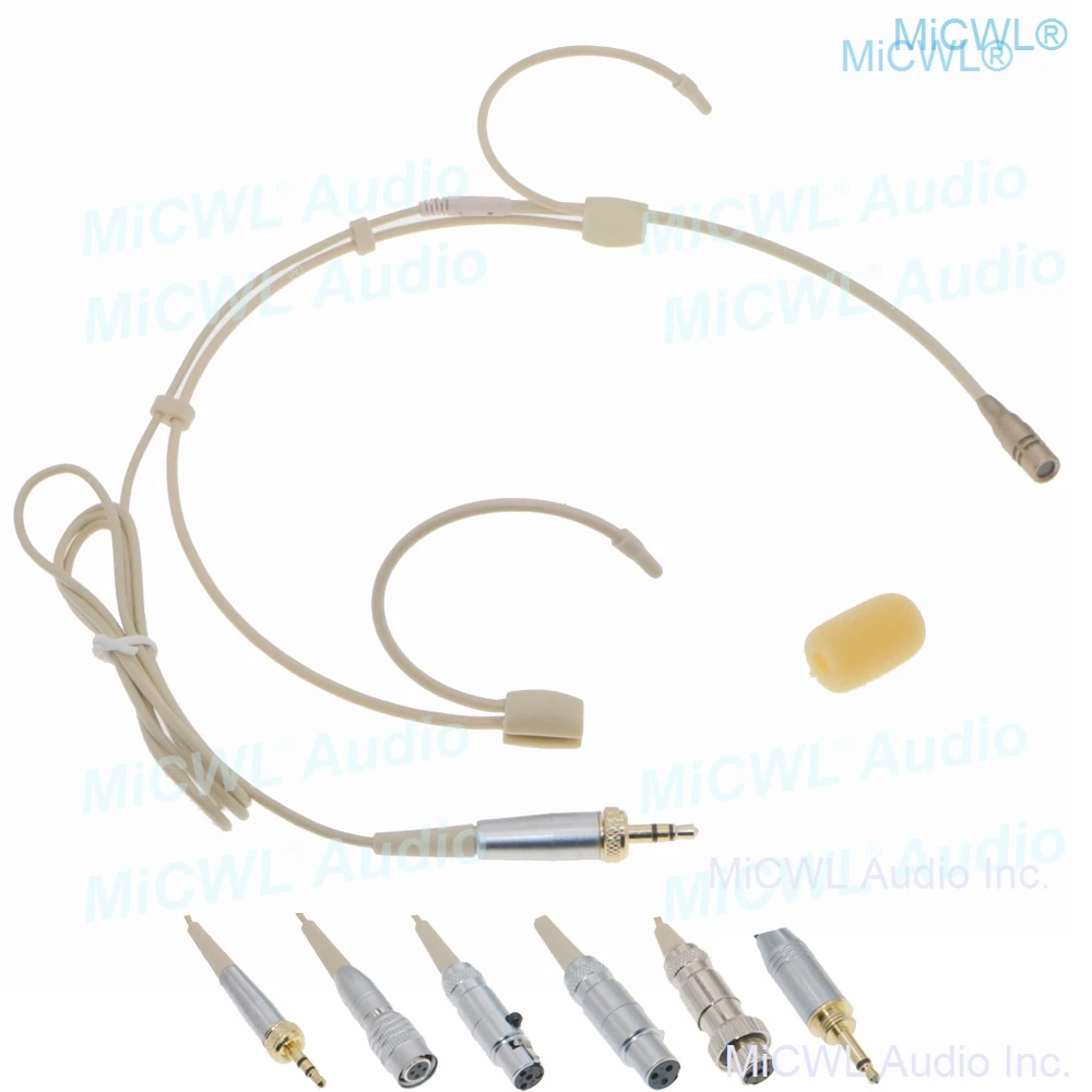 HSP6-Microfone-Cardi-ide-Headset-para-Sennheiser-Shure-MiPro-AKG-Audio ...