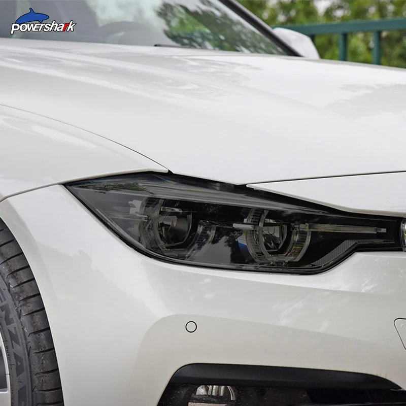 Car Headlight Tint Smoked Black Protective Film TPU Sticker For BMW F30 ...