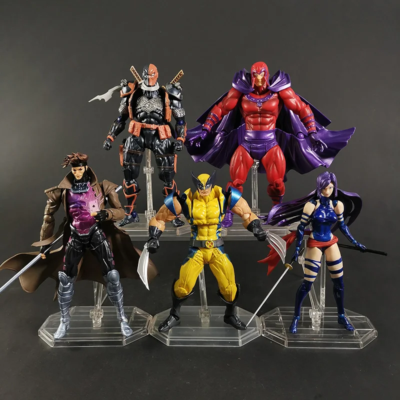 Marvel revoltech x men wolverine magneto deathstroke psylocke gambit ...