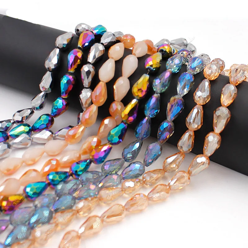 Best-Sell-Crystal-Tear-Drop-Shape-Beads-Glass-Beads-6X8-10x14MM-Loose ...
