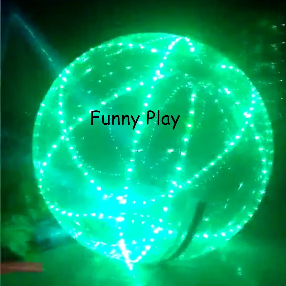 Bola de dança inflável de led em pvc, bola de globo com luz colorida ...