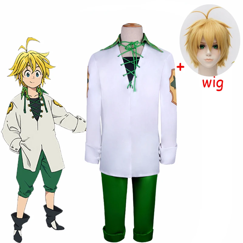 Anime The Seven Deadly Sins Cosplay Meliodas Uniform Costume Complete ...