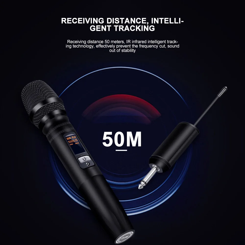 Wireless Handheld Microphone UHF Dynamic Handheld Microphone 1/4 Inch ...