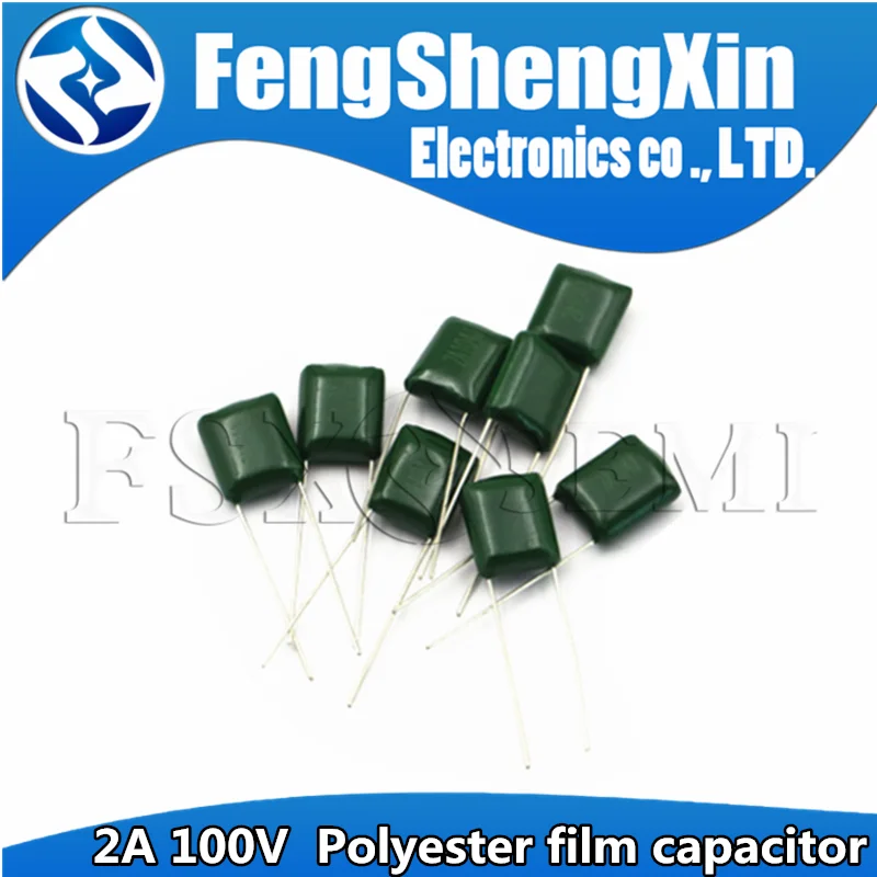 50pcs Polyester film capacitor 100V 1nF 1.5nF 2.2nF 100nF 2A471J 2A102J ...