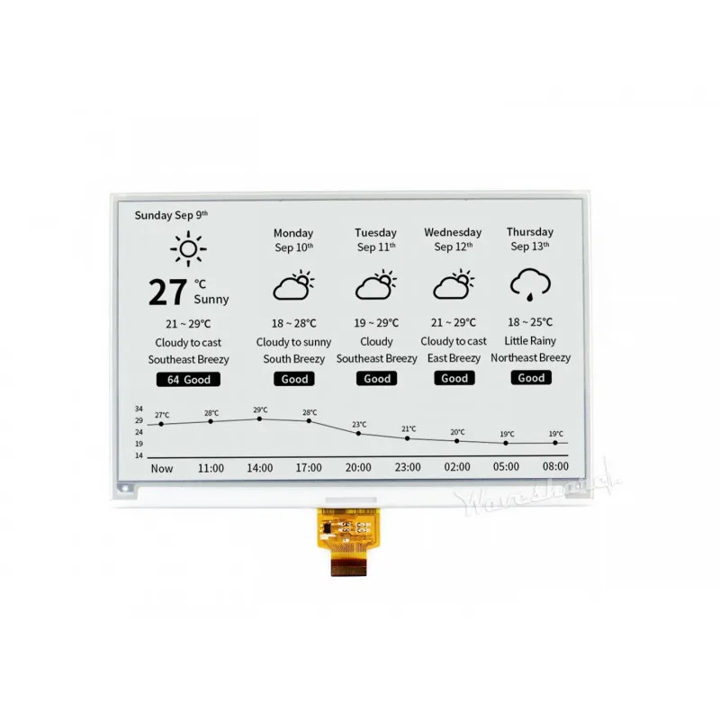 Waveshare-800-480-7-5-E-Ink-Display-e-Paper-Monitor-for-Raspberry-Pi-4 ...