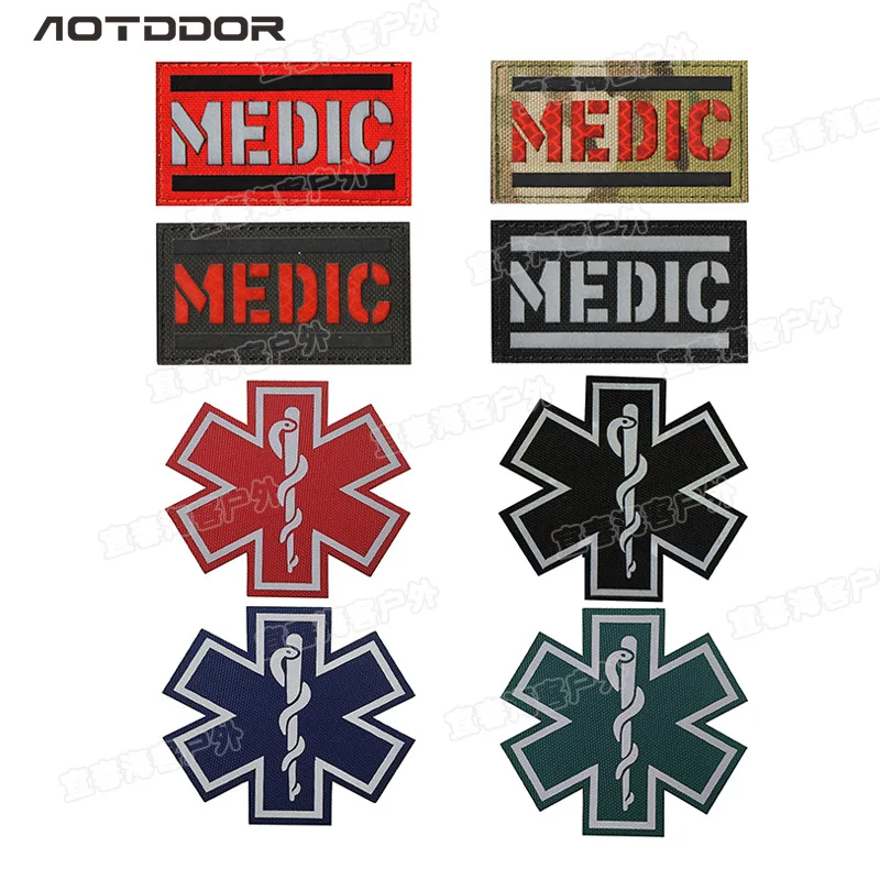 Parches-m-dicos-reflectantes-EMT-estrella-de-la-vida-Multicolor-rescate ...