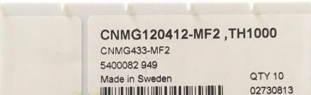 10PCS CARBIDE INSERT CNMG120412-MF2 TH1000