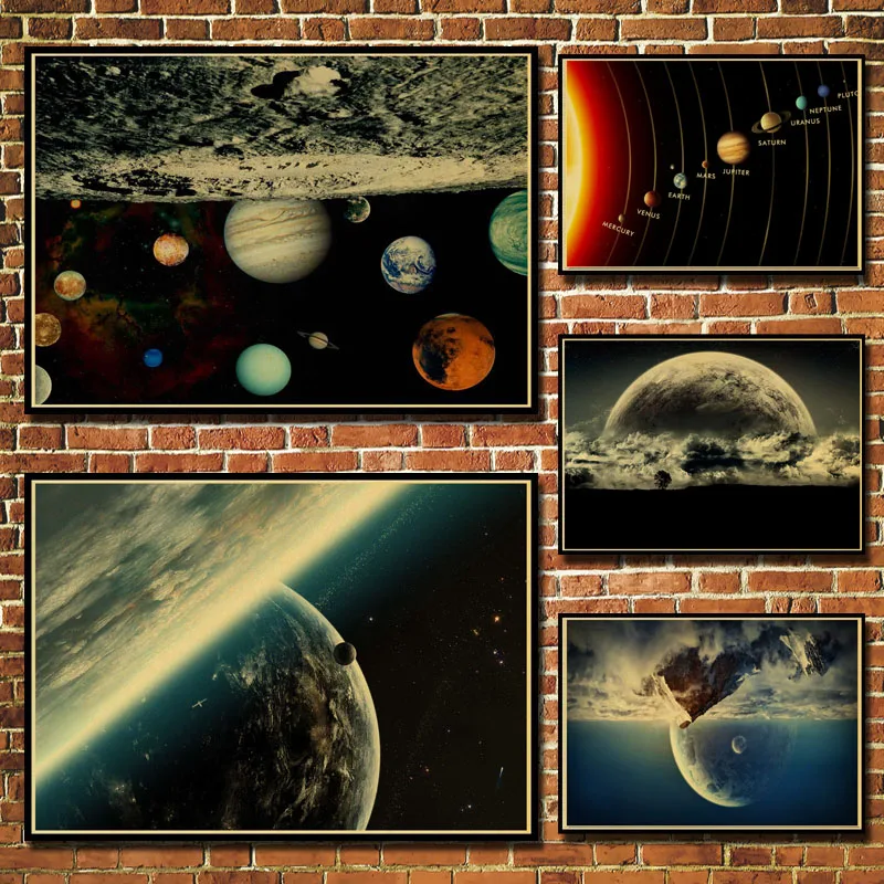 Vintage Solar System Poster
