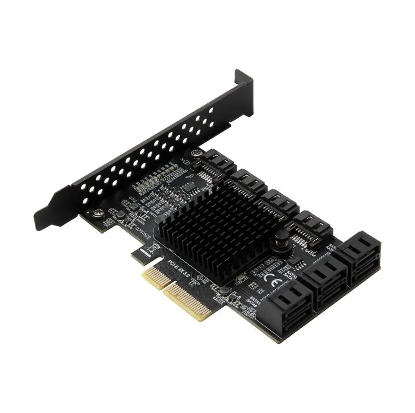 Sata pci e adaptador 10 portas pci express x4 para sata 3.0 6gbps ...