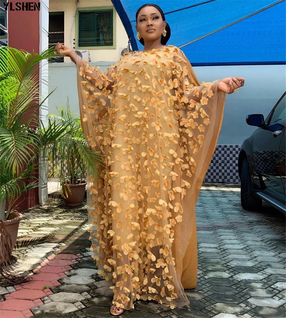 New African Dresses for Women Dashiki Loose Lace Africa Dress African ...