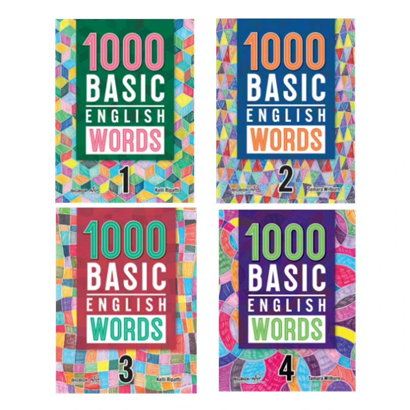 4 Books/Set 1000 Basic English Words Level 1 4 Primary School Common ...