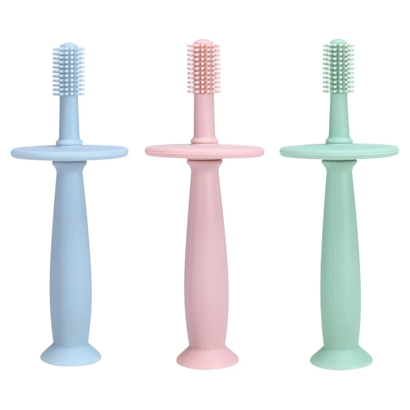 Kids Soft Silicone Toothbrush Teether Baby Children Dental Oral Care ...