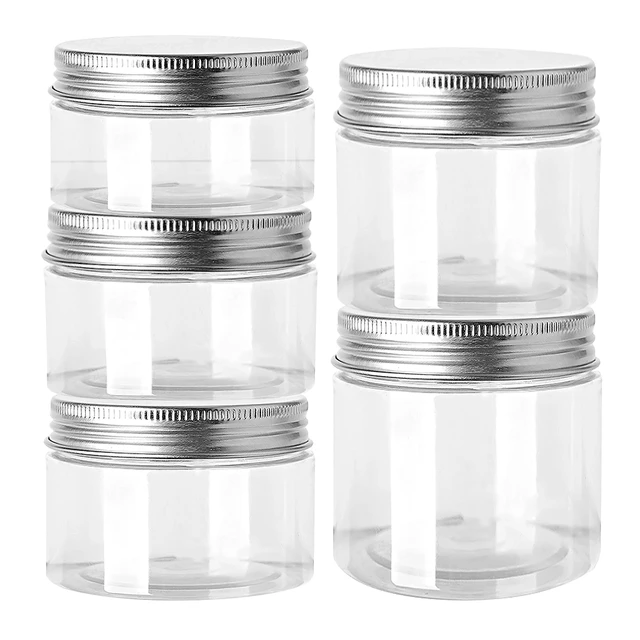 Clear Round Wide Mouth Jars